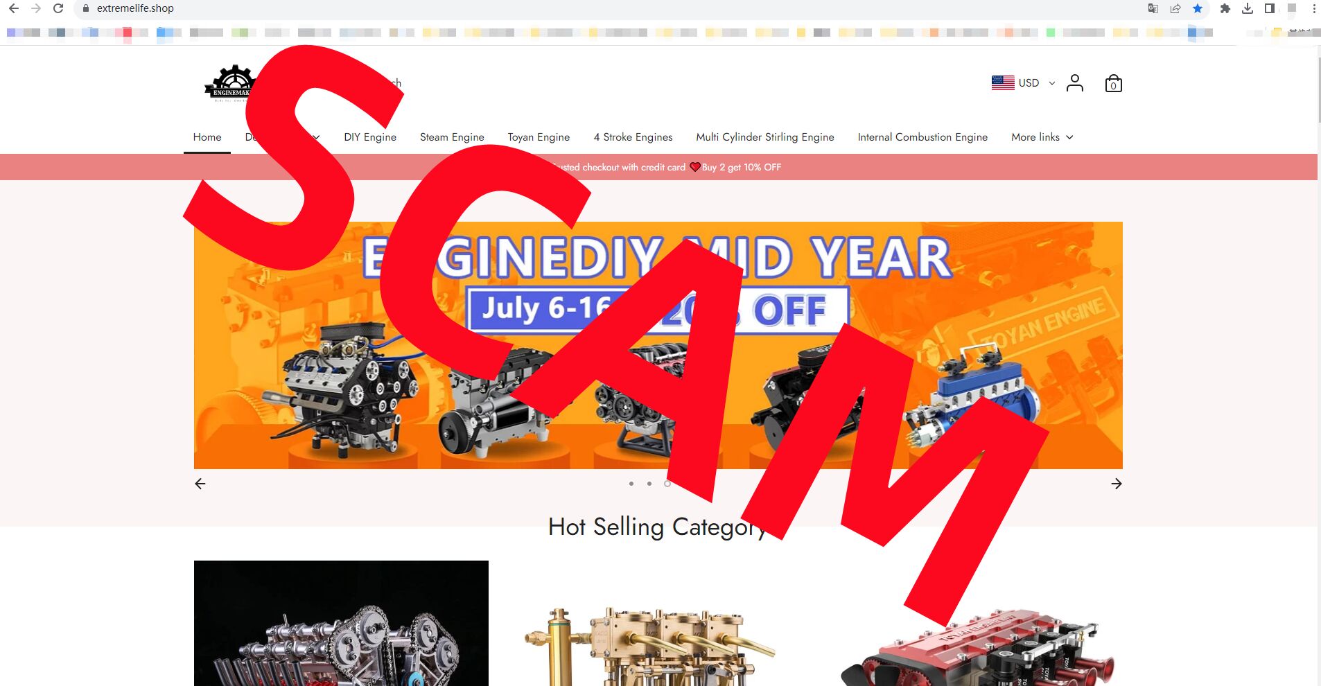 Enginediy & Enginediyshop Statement to Fraudulent Website – enginediyshop