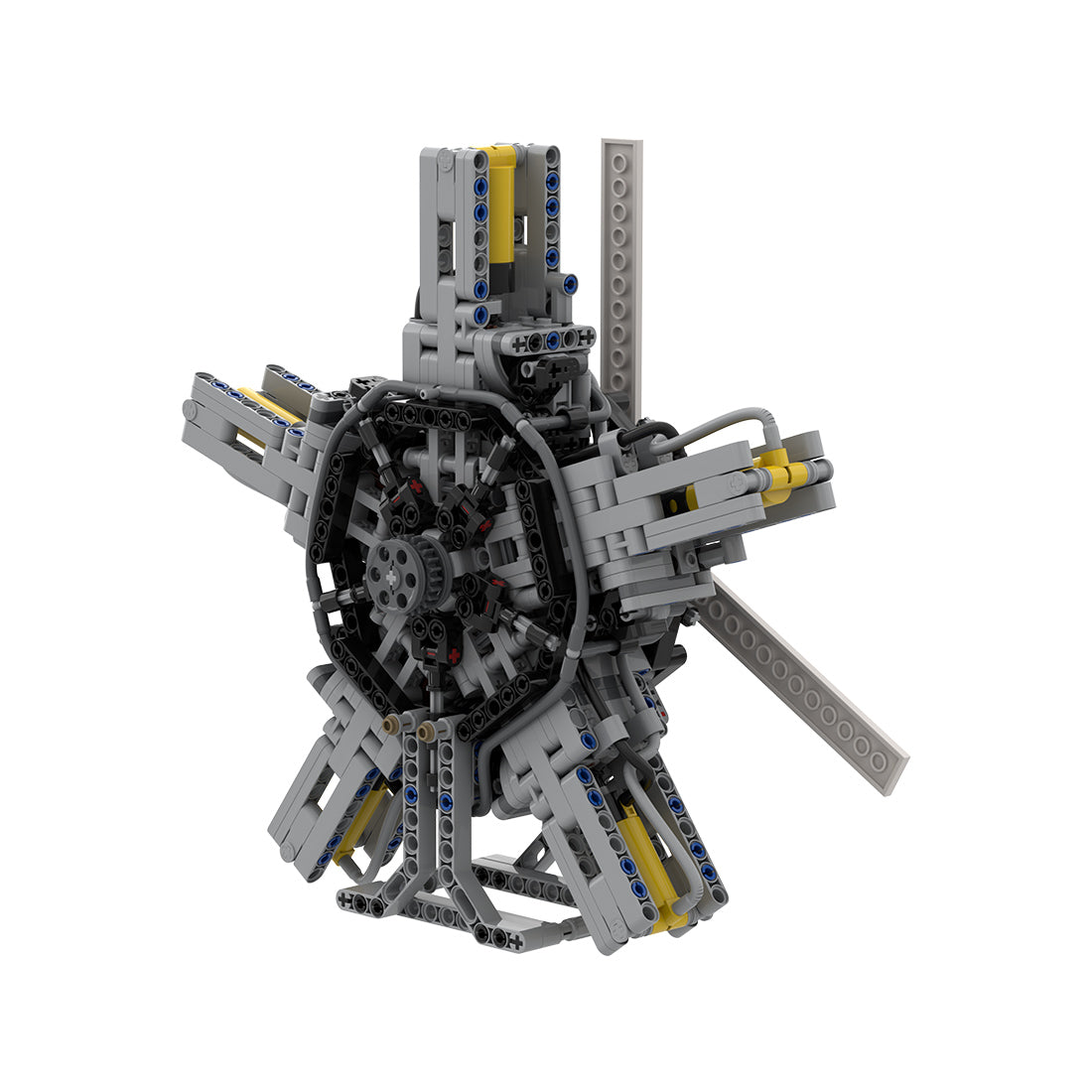 5 Cylinder Radial Engine Pneumatic Assembly Model Building Blocks Set ...