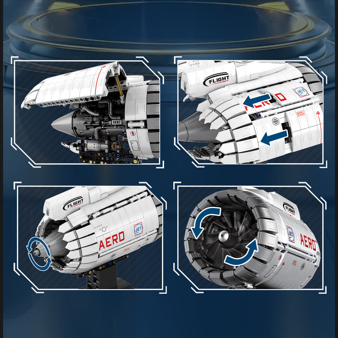MOC Turbofan Aircraft Engine Model Kit - Realistic Turbofan Engine MOC ...