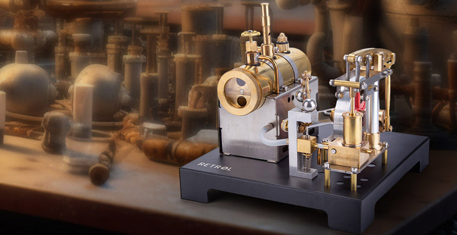 ENJOMOR Watt Steam Engine Reactor Model Steam Pump with Boiler Generat ...