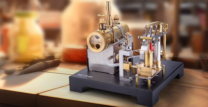 ENJOMOR Watt Steam Engine Reactor Model Steam Pump with Boiler Generat ...