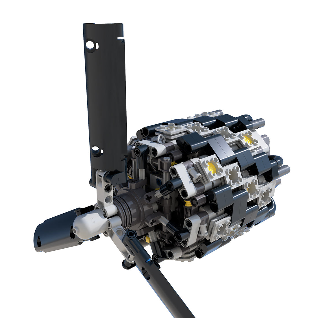 28 Cylinder Star Radial Engine DIY Assembly Toy Building Blocks Set MO ...