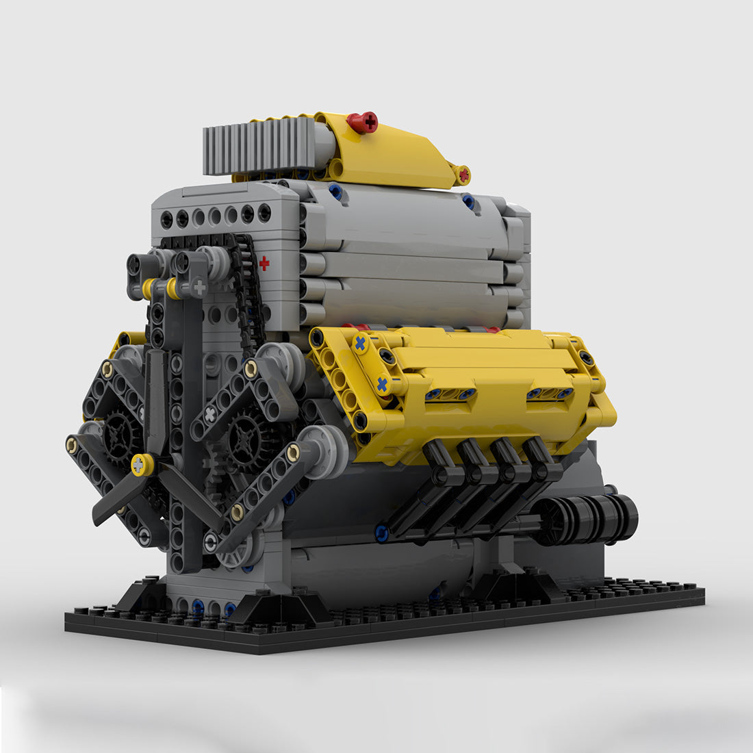 V8 Crossplane with Supercharger Building Block Engine Model MOC-17173 ...