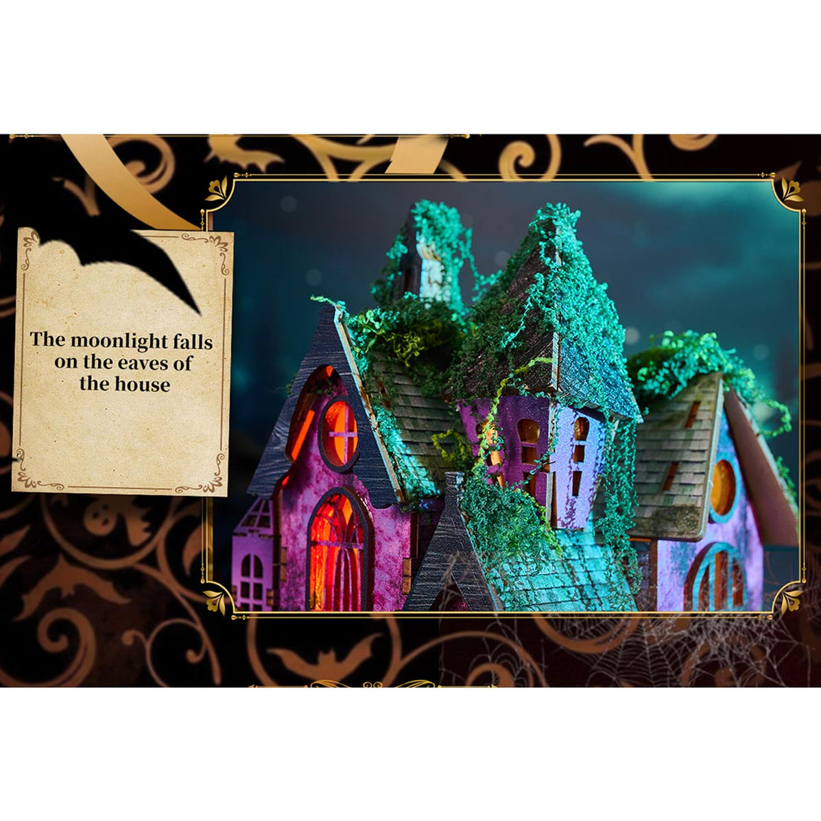 Halloween Night 3D Wooden DIY Miniature Horror House Kit, Spooky Terri ...