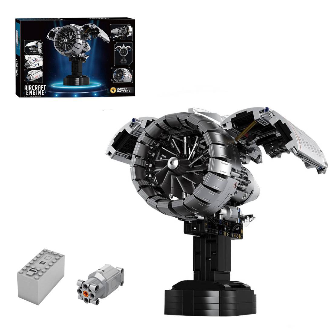 MOC Turbofan Aircraft Engine Model Kit - Realistic Turbofan Engine MOC ...