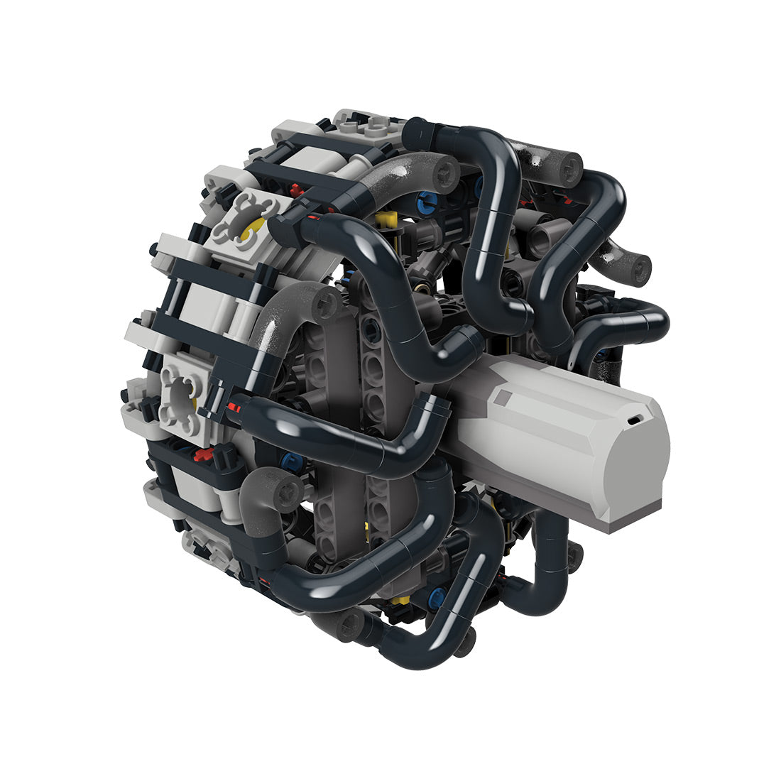 Radial 9-Cylinder Reciprocating Engine Assembly Toy Building Blocks Se ...