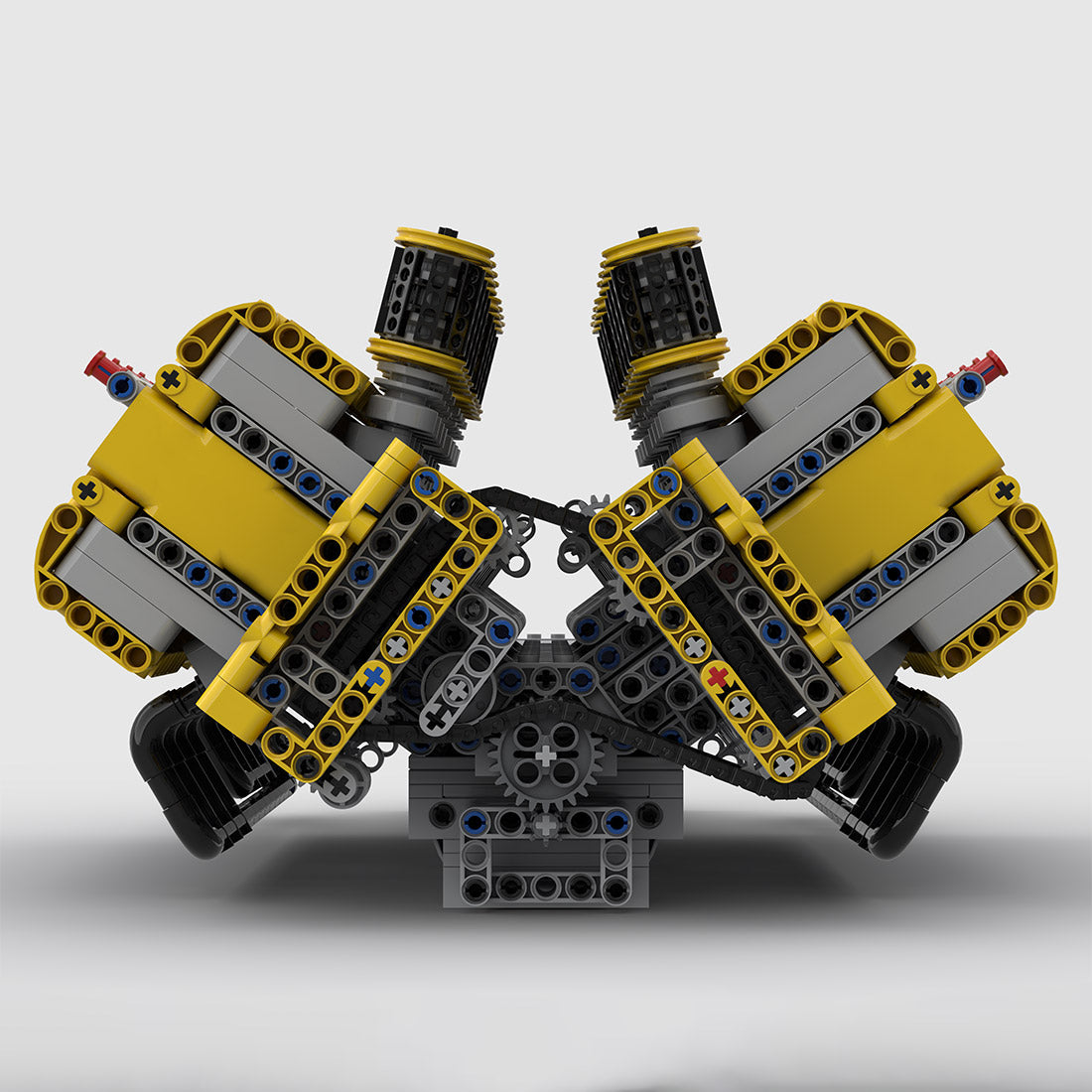V16 Engine with Dual Pushrod Valves Building Block Engine Model MOC-16 ...