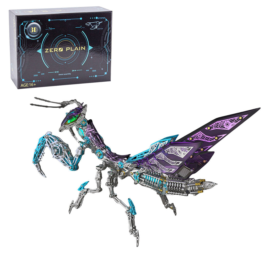 3D Metal Mechanical Mantis DIY Assembly Insect Model Kits Creative Orn ...