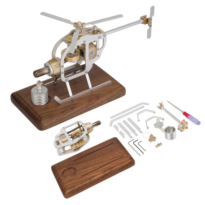 DIY Helicopter Model Kit Parts Working Hot Air Stirling Kit-Stirling E ...