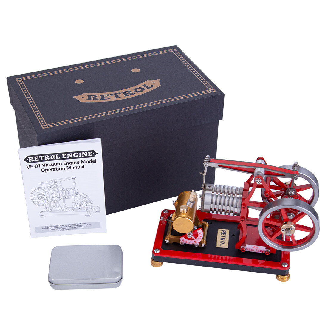 RETROL VE-01 Crossbeam Vacuum Engine Model Flame Eater External Combus ...