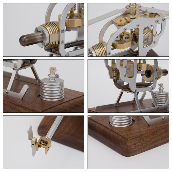 DIY Helicopter Model Kit Parts Working Hot Air Stirling Kit-Stirling E ...