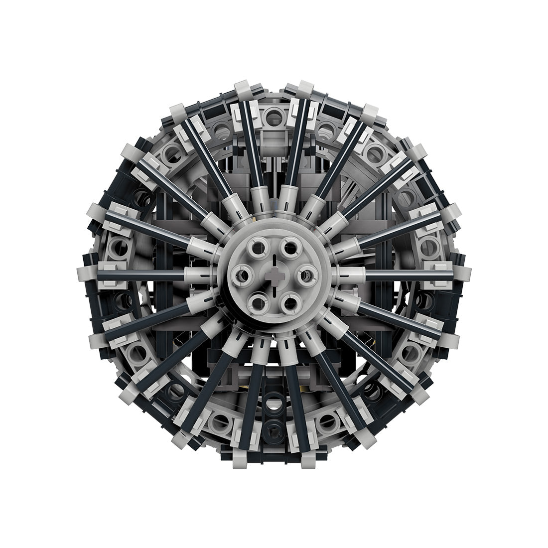 Radial 9-Cylinder Reciprocating Engine Assembly Toy Building Blocks Se ...