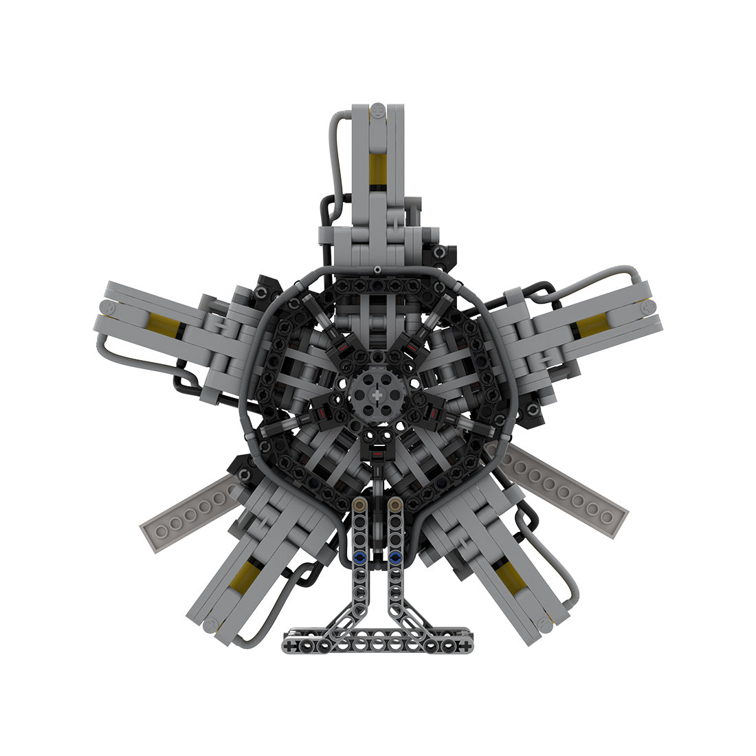 5 Cylinder Radial Engine Pneumatic Assembly Model Building Blocks Set ...