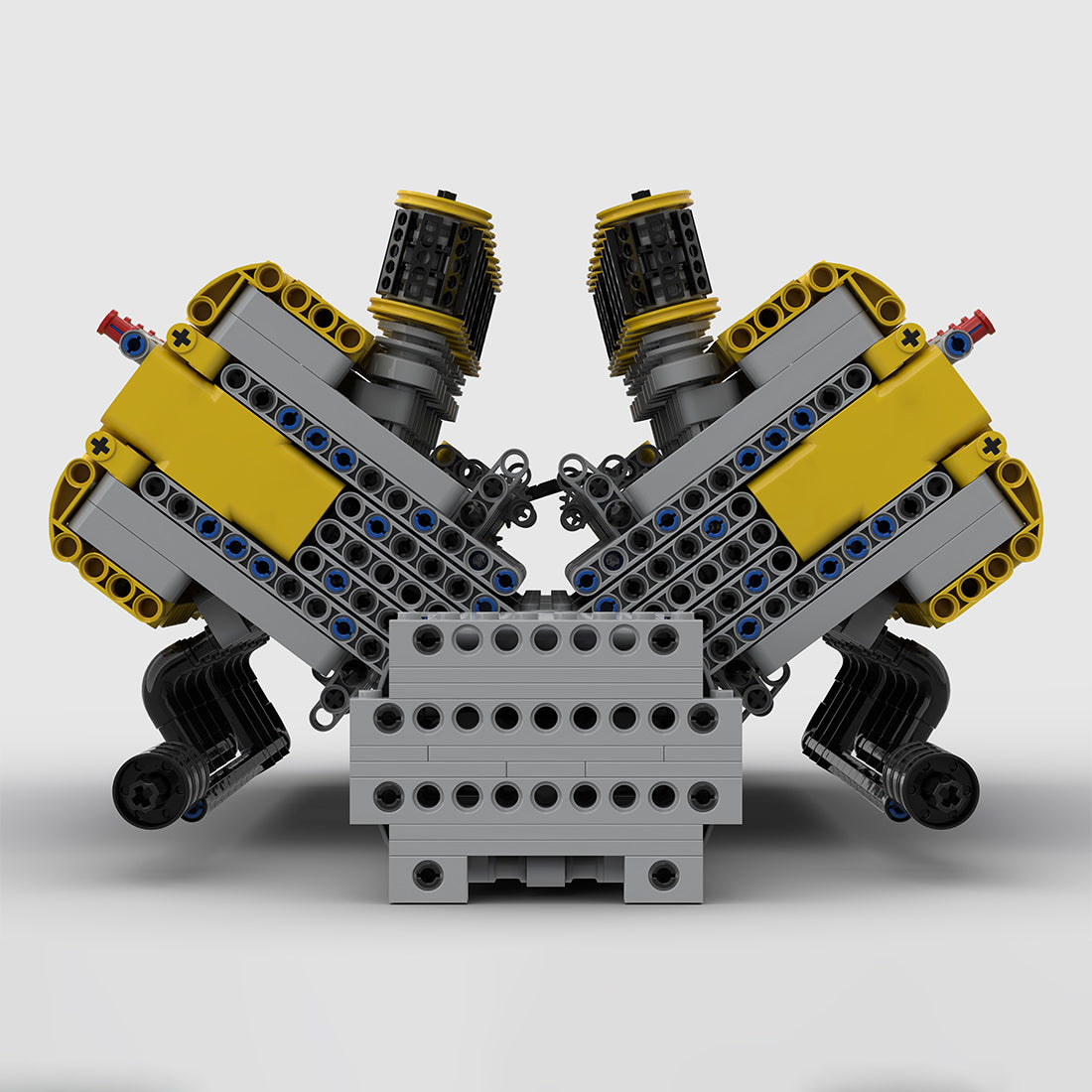 V16 Engine with Dual Pushrod Valves Building Block Engine Model MOC-16 ...