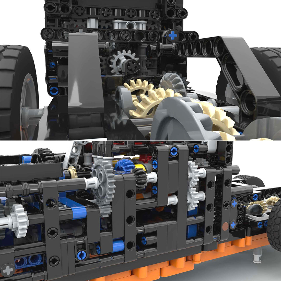 MACK T-310 Eight-cylinder Engine Gearbox Assembly Toy Building Blocks ...