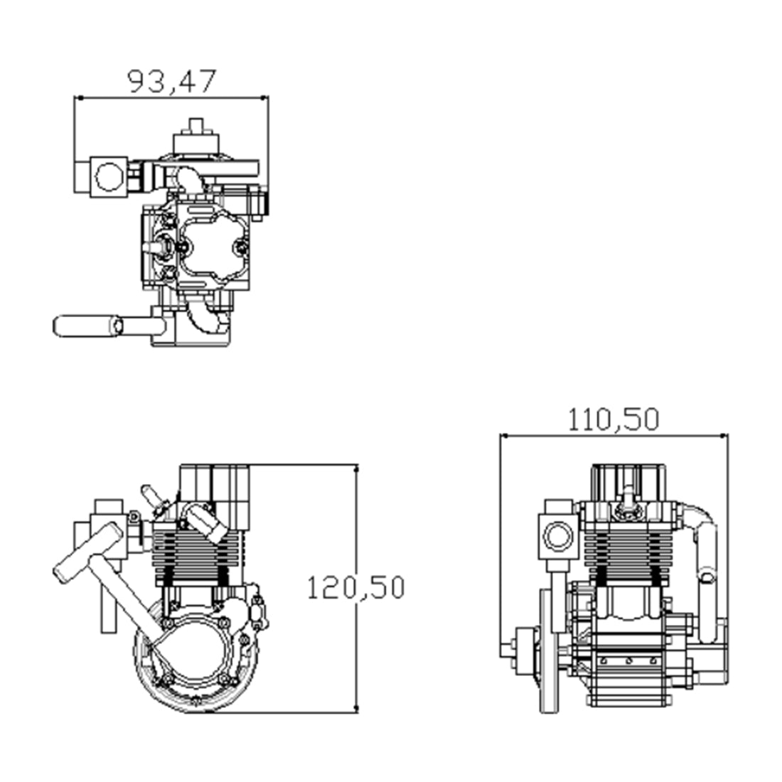 ENJOMOR GS-DK01 8CC OHV Inline Single-Cylinder Four-Stroke Air-Cooled ...