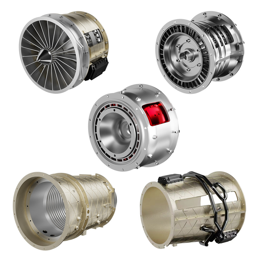 TECHING 1/10 Scale Military F135 Fighter Engine DIY Metal Mechanical A ...