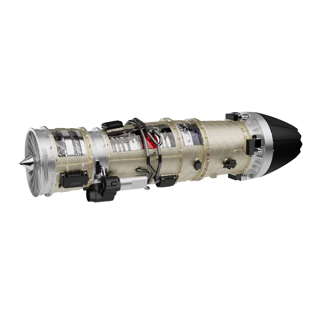 TECHING 1/10 Scale Military F135 Fighter Engine DIY Metal Mechanical A ...