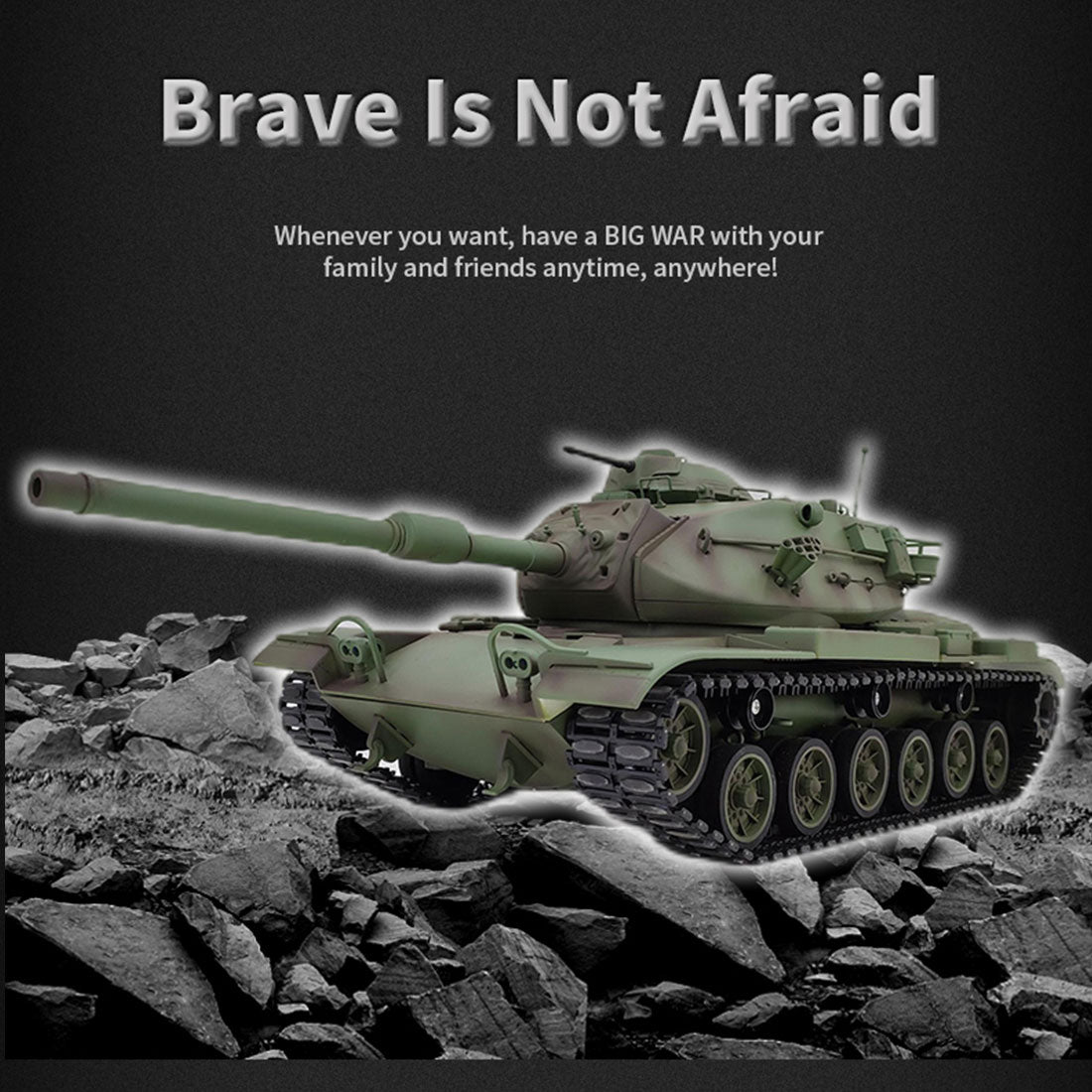 1/16 2.4G RC American M60A3 Military Main Battle Tank Model Toys with ...