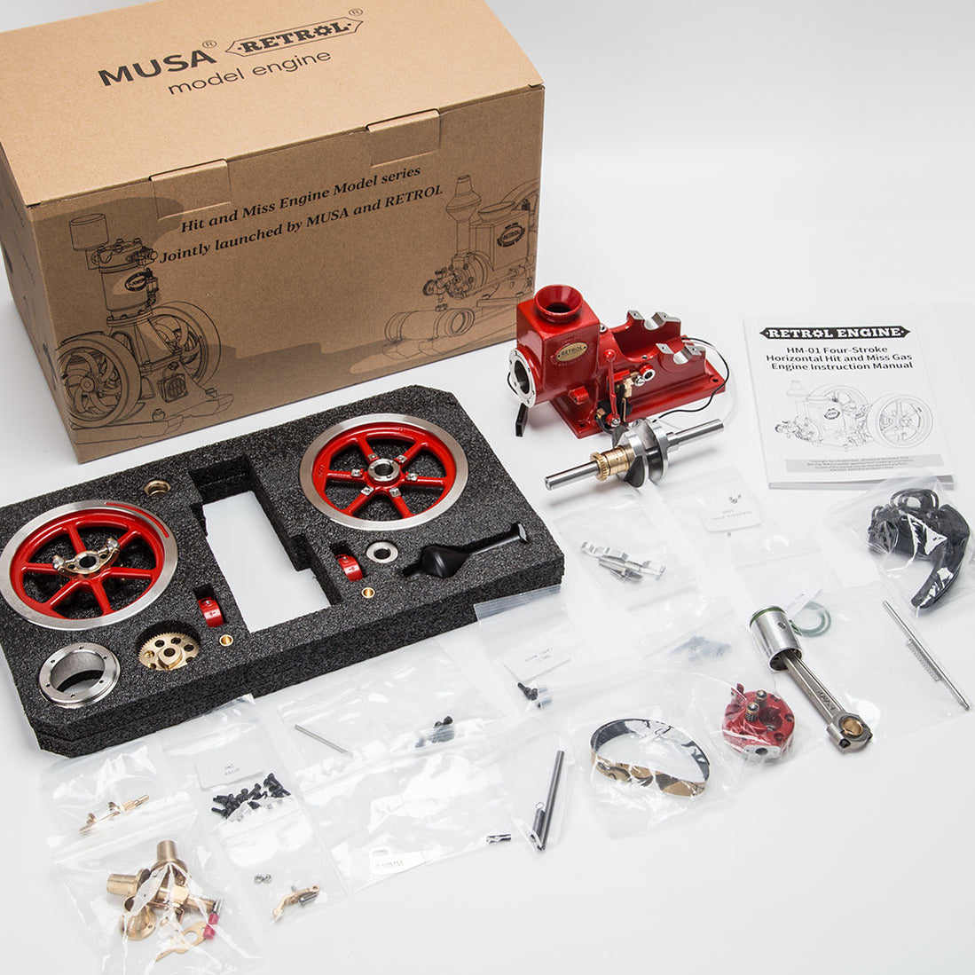 RETROL HM-01 7cc Antique Hit and Miss Model - Working 4-Stroke Horizon ...