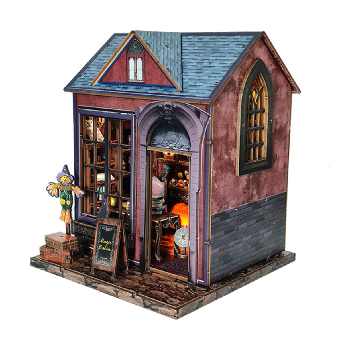 Dark Magic Wizard Cottage 3D Wooden DIY Miniature Witch House Kit, Des ...