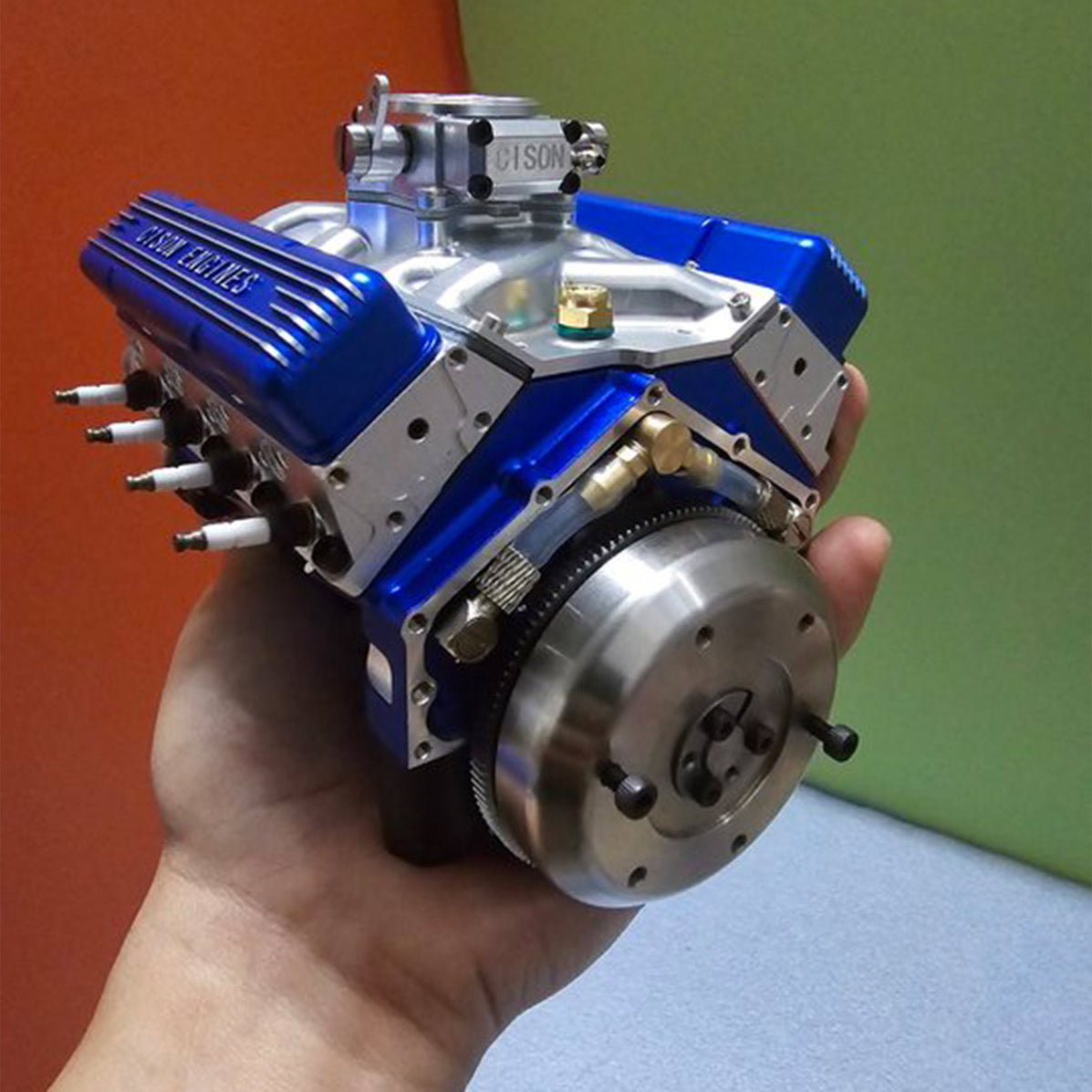 CISON V8 Engine 1/6 Scale CISON Small-Block Model, Water-Cooled 4-Stro ...