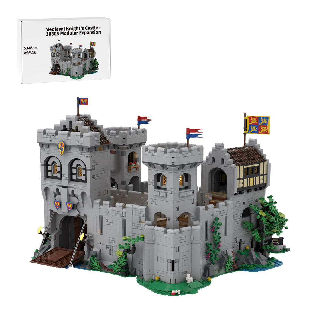 MOC-144534 Medieval Knight's Castle - 10305 Modular Expansion Model Sm ...