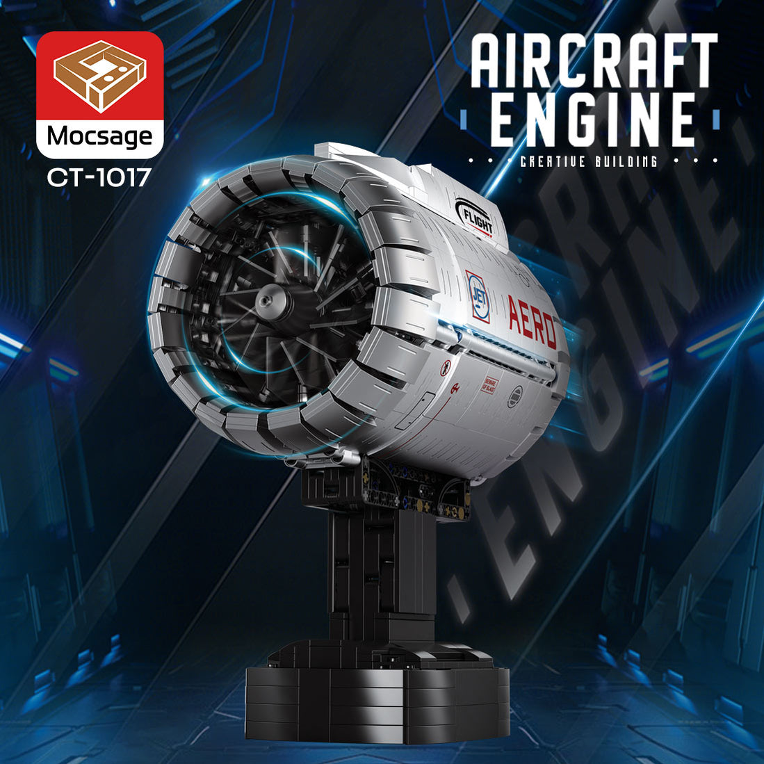 MOC Turbofan Aircraft Engine Model Kit - Realistic Turbofan Engine MOC ...