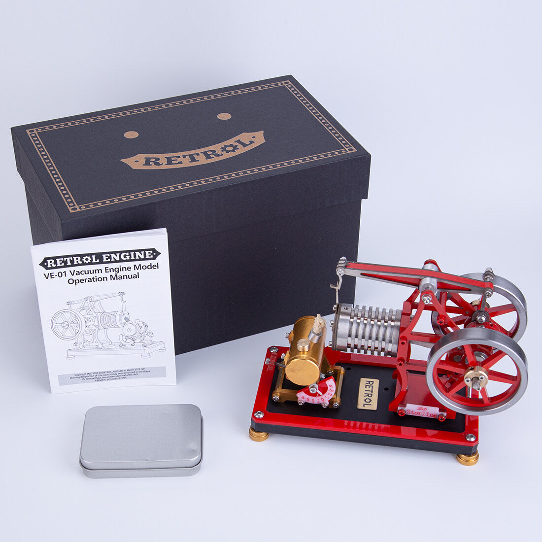 RETROL VE-01 Crossbeam Vacuum Engine Model Flame Eater External Combus ...