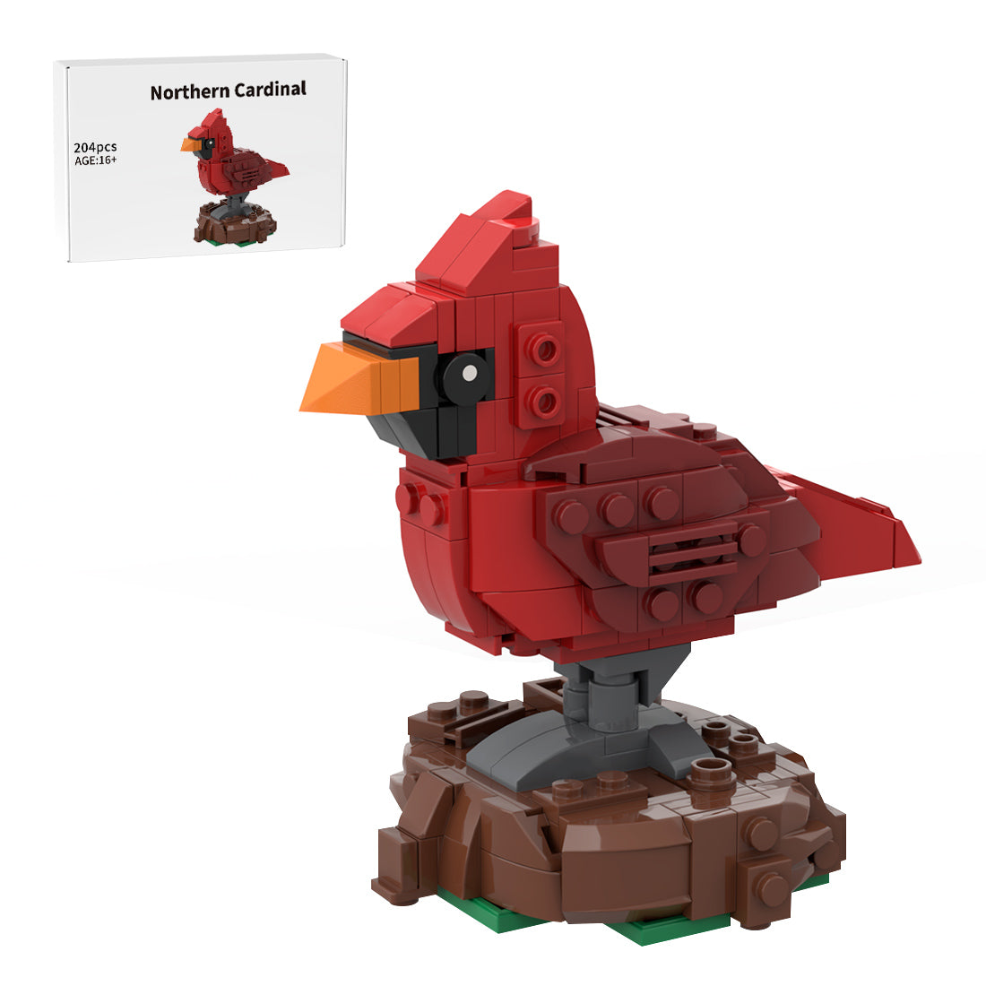 MOC-153195 Northern Cardinal Building Blocks Set (204PCS) — enginediyshop