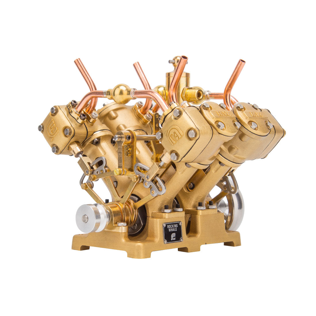 RW-V4 Mini V-Shape 4-Cylinder Steam Engine Model for Boat or Ships ...