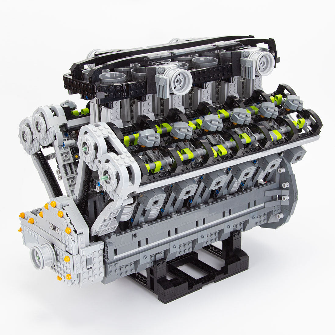 Lamborghini Aventador 350GT V12 Motor MOC Engine Model Building Blocks ...