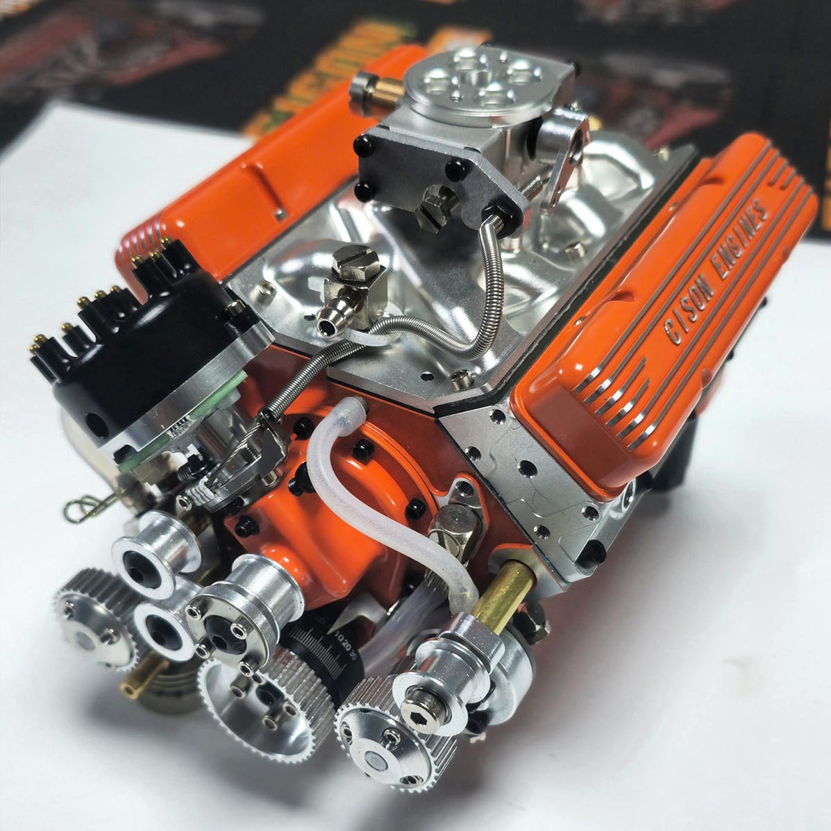 CISON V8 Pro Engine 1/6 Scale CISON Small-Block Model Water-Cooled 4-S ...