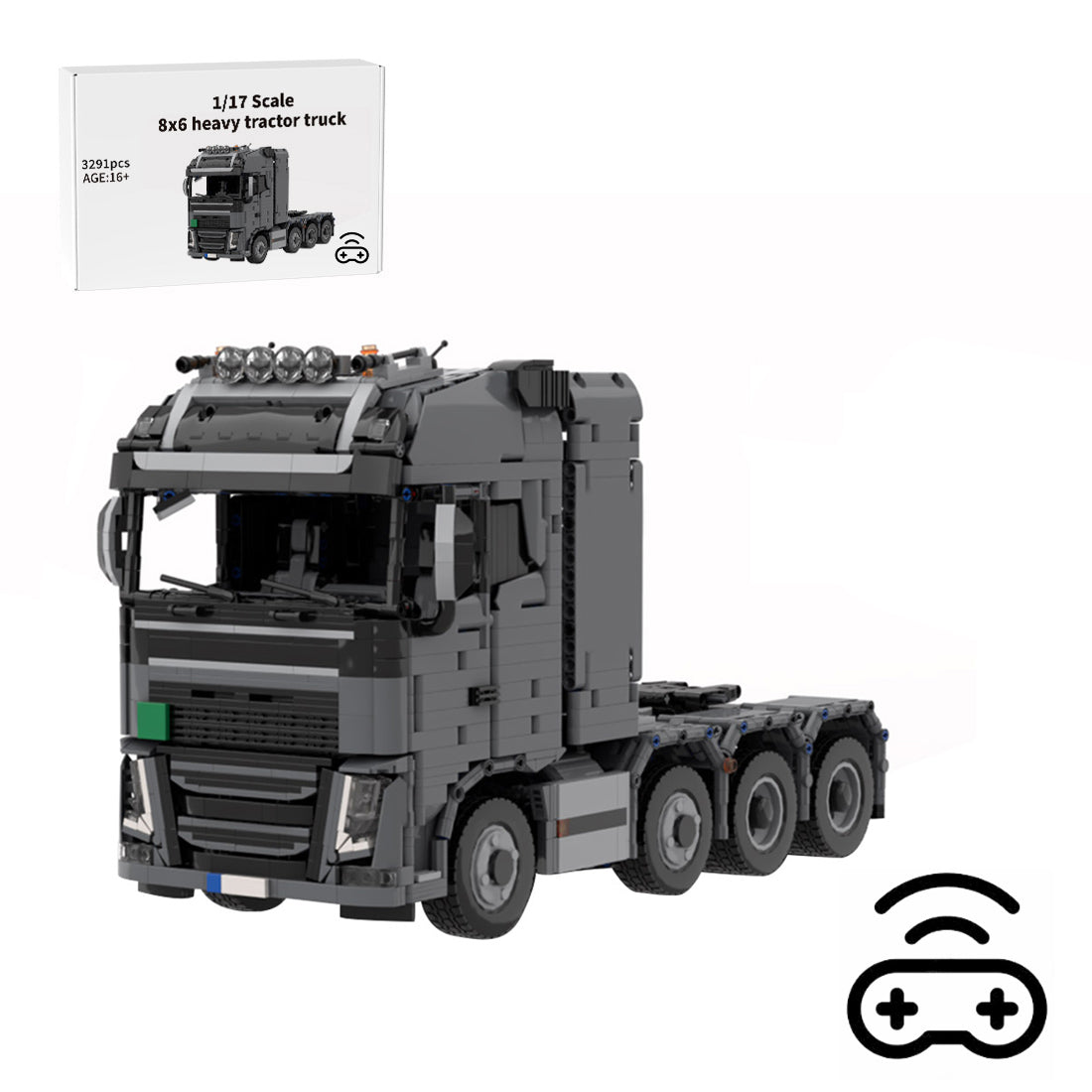 MOC-1/17 Scale Volvo FH16 Heavy Tractor Truck Building Blocks Set(Dyna ...