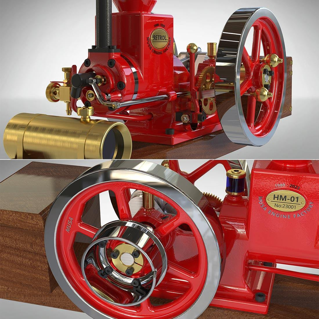 RETROL HM-01 7cc Antique Hit and Miss Model - Working 4-Stroke Horizon ...