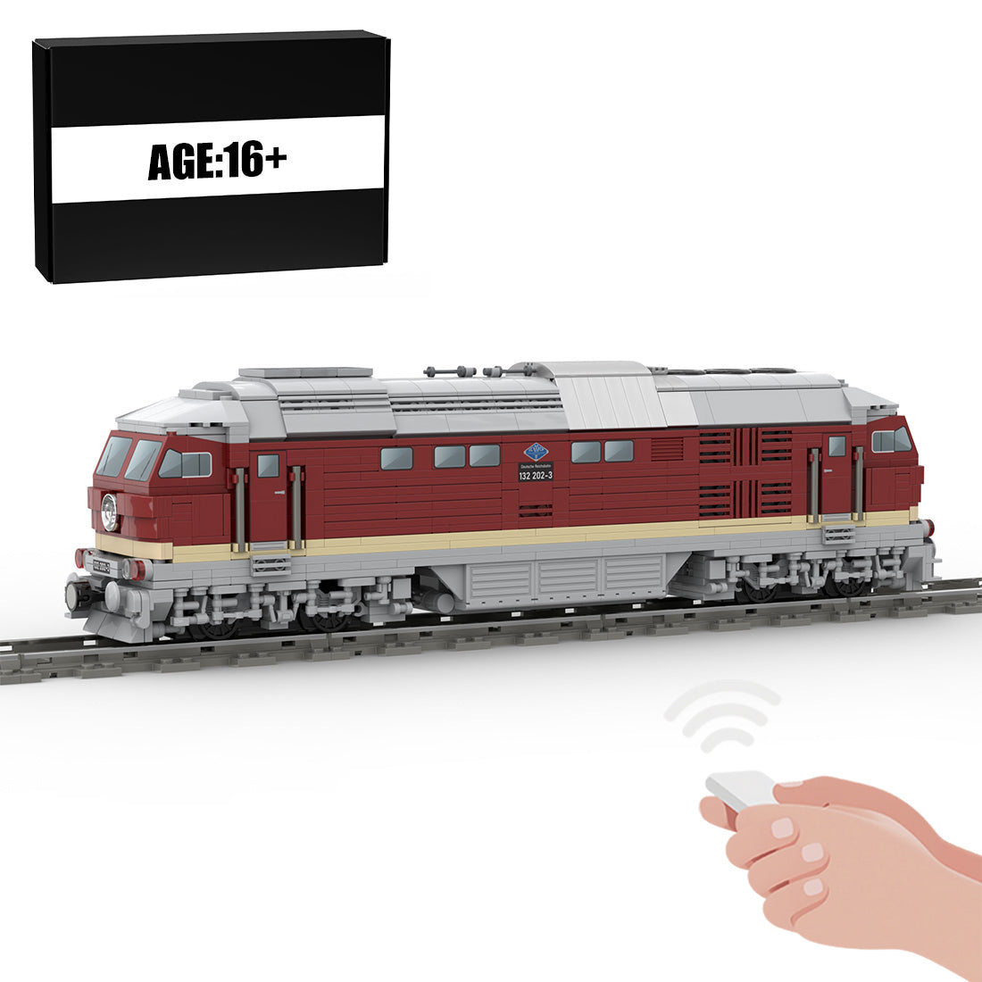 Electric Locomotive BR132 Model Building Blocks Set (Speed Control Dyn ...