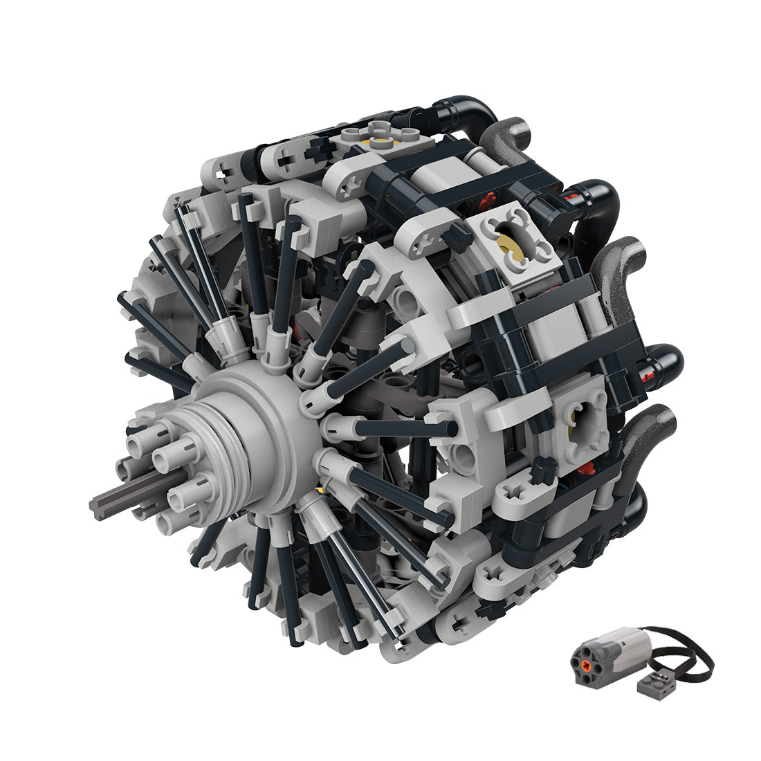 Radial 9-Cylinder Reciprocating Engine Assembly Toy Building Blocks Se ...