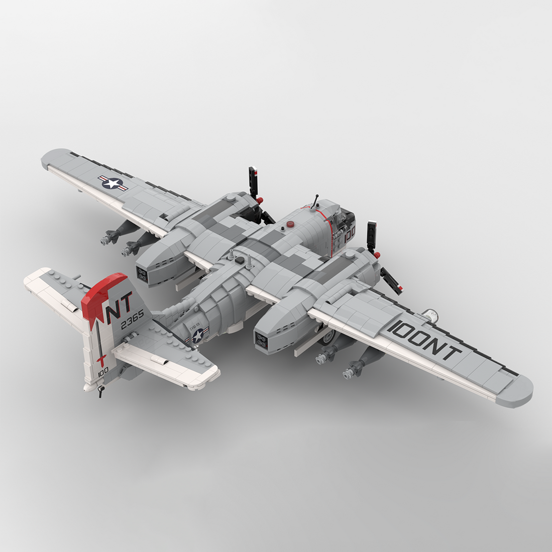 MOC 1/35 Scale S-2 Tracker Building Blocks Set（1757PCS） — enginediyshop
