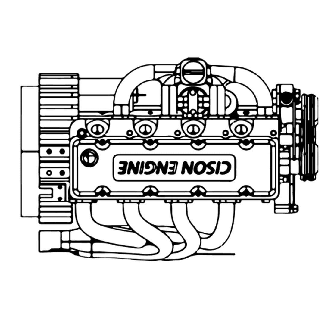 CISON L4-205-OHV 20.5cc Mini OHV Inline Four-cylinder Four-Stroke Wate ...