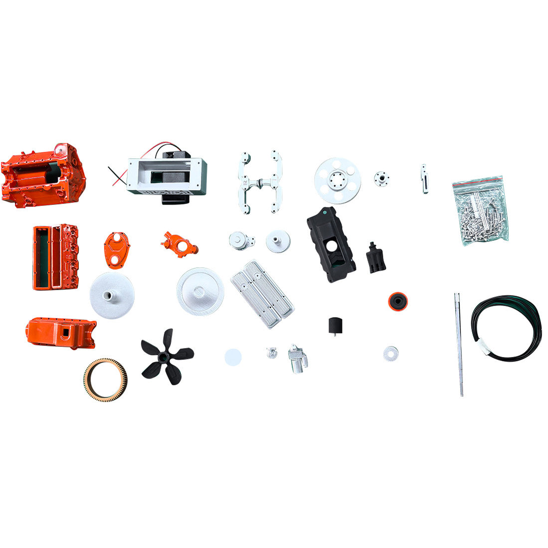 ENJOMOR V8 Internal Combustion Engine Model Kit 1/6 Scale Working 3D-P ...