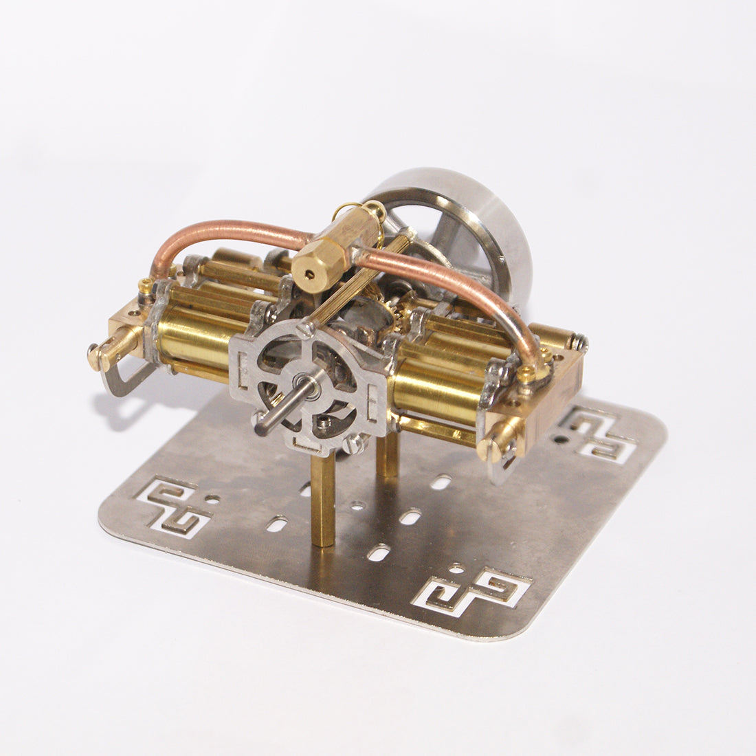 Mini 4 Cylinders Horizontally Opposed Steam Engine Model for Model Shi ...