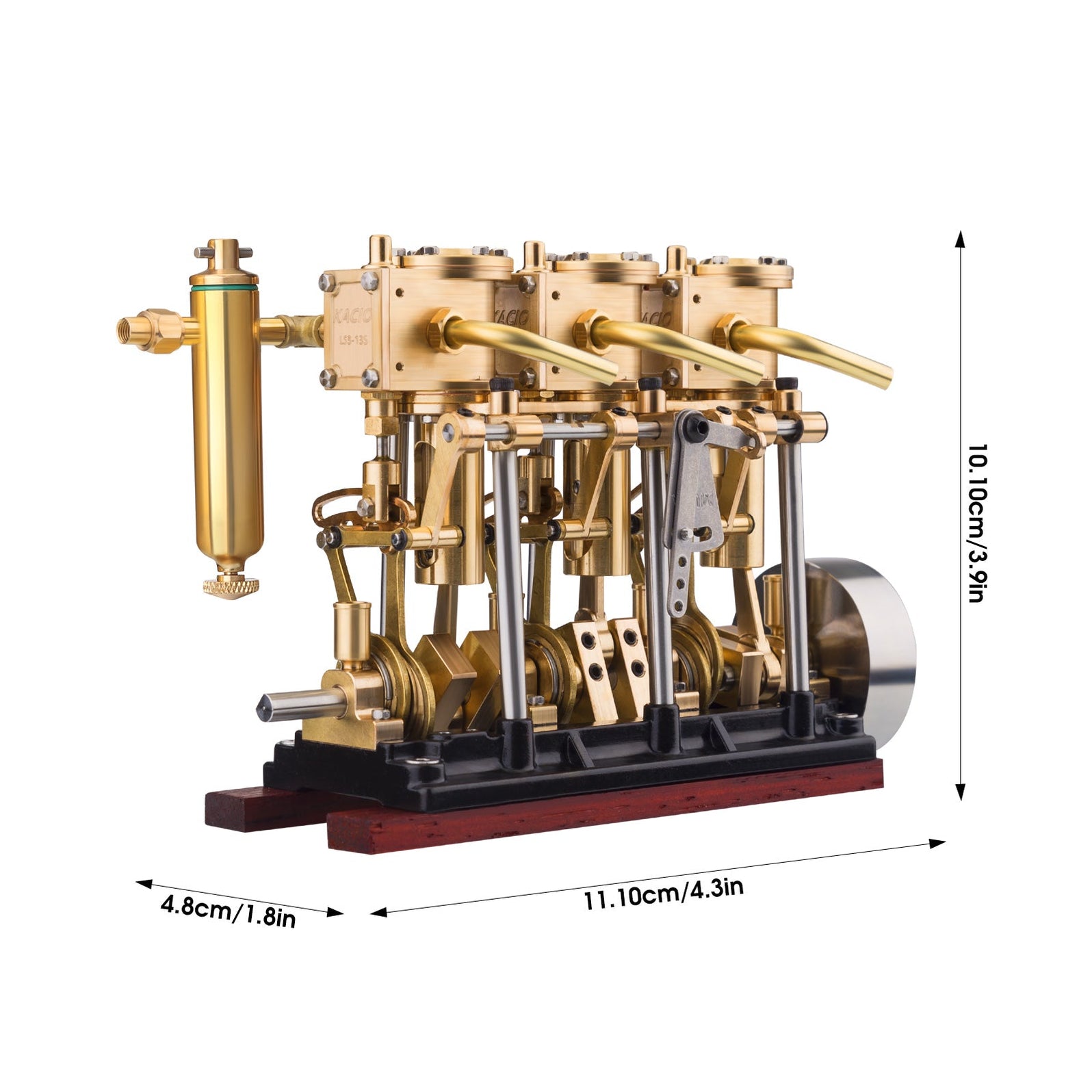 KACIO LS3-13S Steam Engine 3-cylinder Reciprocating Engine with Oil Cu ...