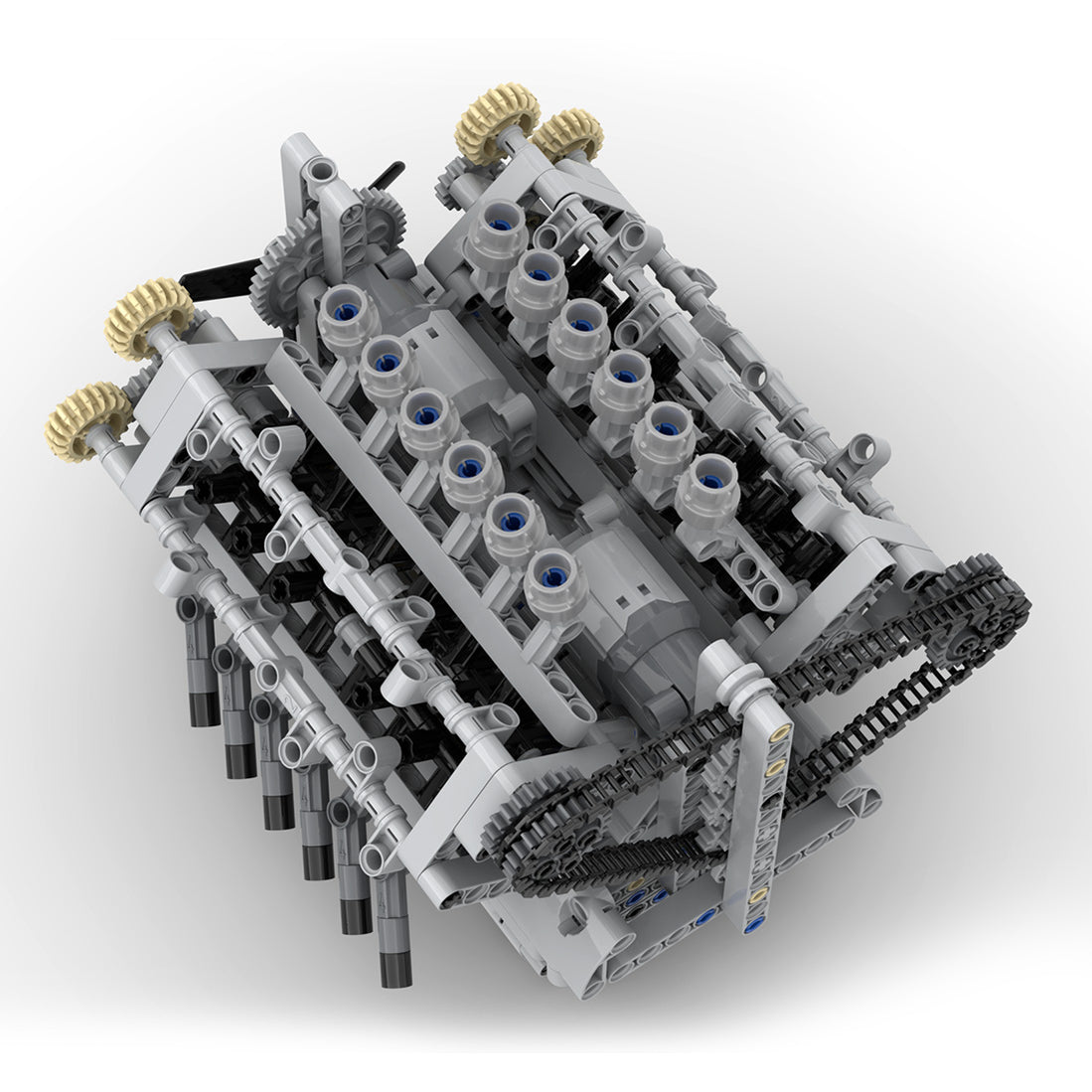 MOC-40128 V12 Engine with Gearbox Sci-fi Engine Model Building Blocks ...